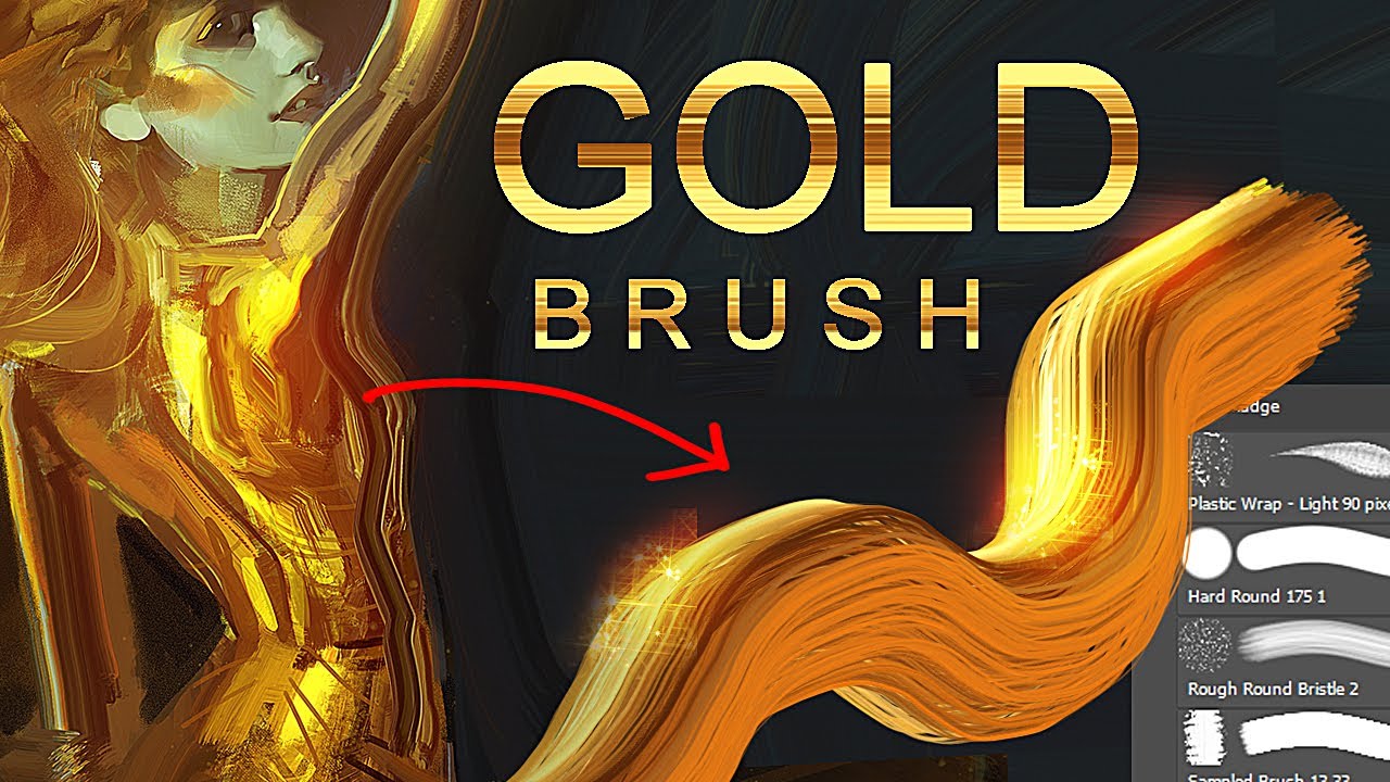How To Paint Gold Easy Using This Brush Youtube