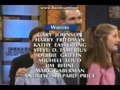 Jeopardy 2004 B Kids Week Credit Roll 10 21 2004 Youtube