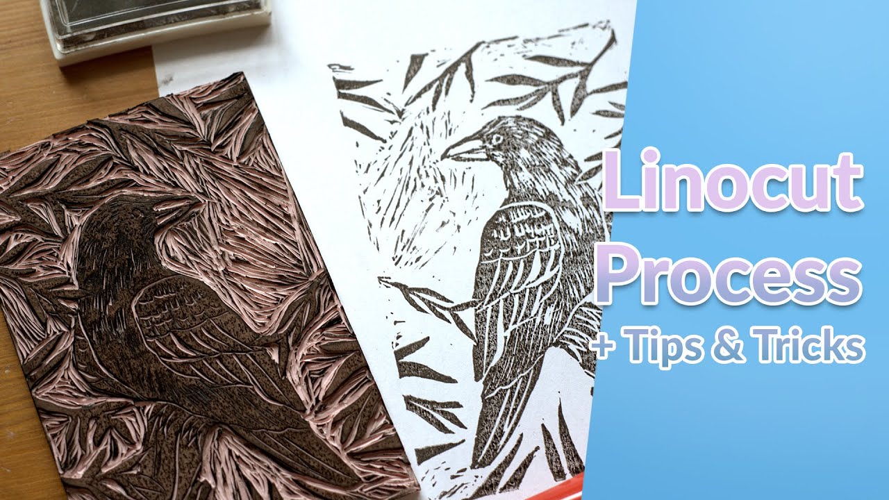 Linocut Printmaking Process Tips And Tricks Youtube