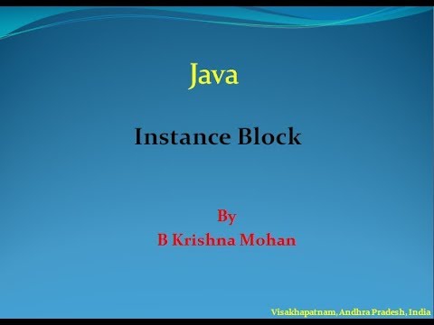 Java Instance Block Youtube