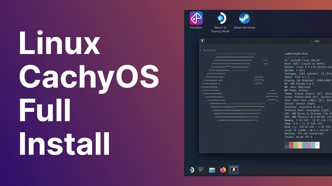 Linux Cachyos Full Install Youtube
