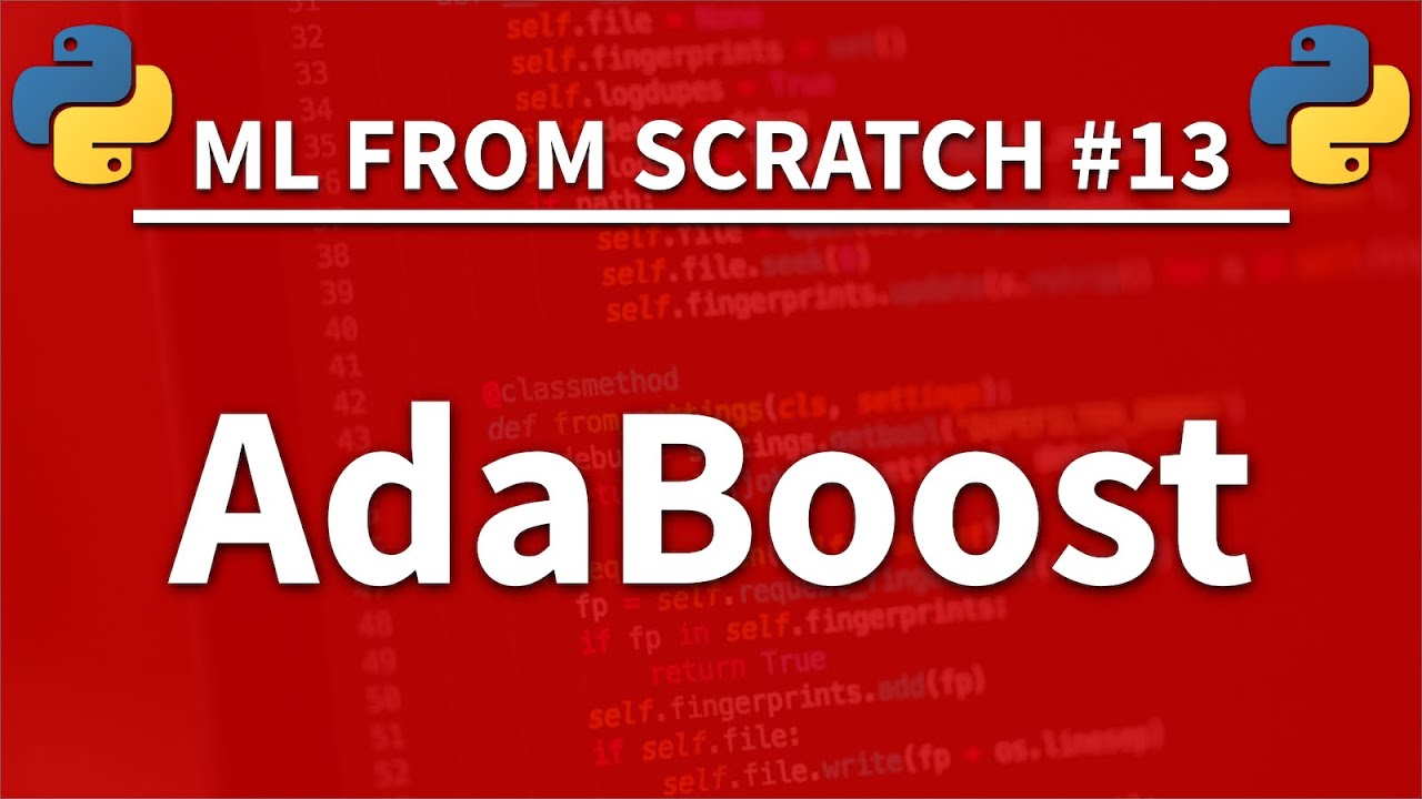 Adaboost In Python Machine Learning From Scratch 13 Python Tutorial