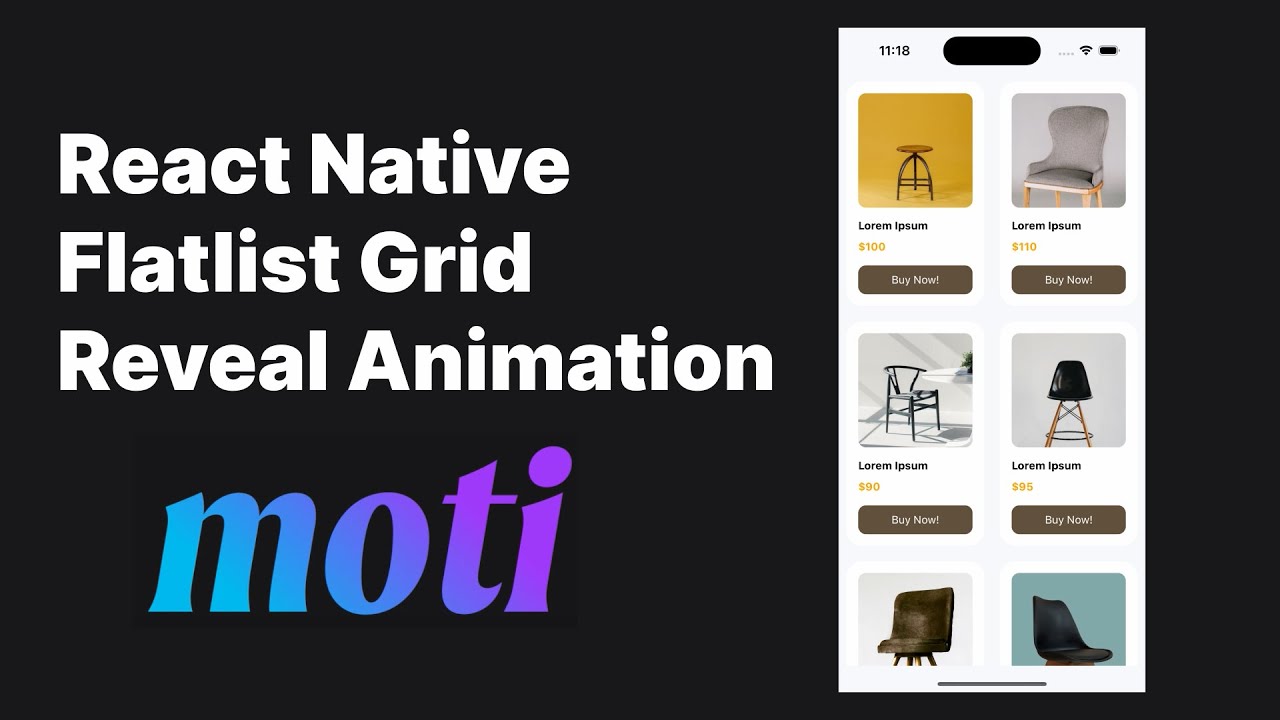 React Native Flatlist Grid Or Flatlist Columns With Reveal Animation