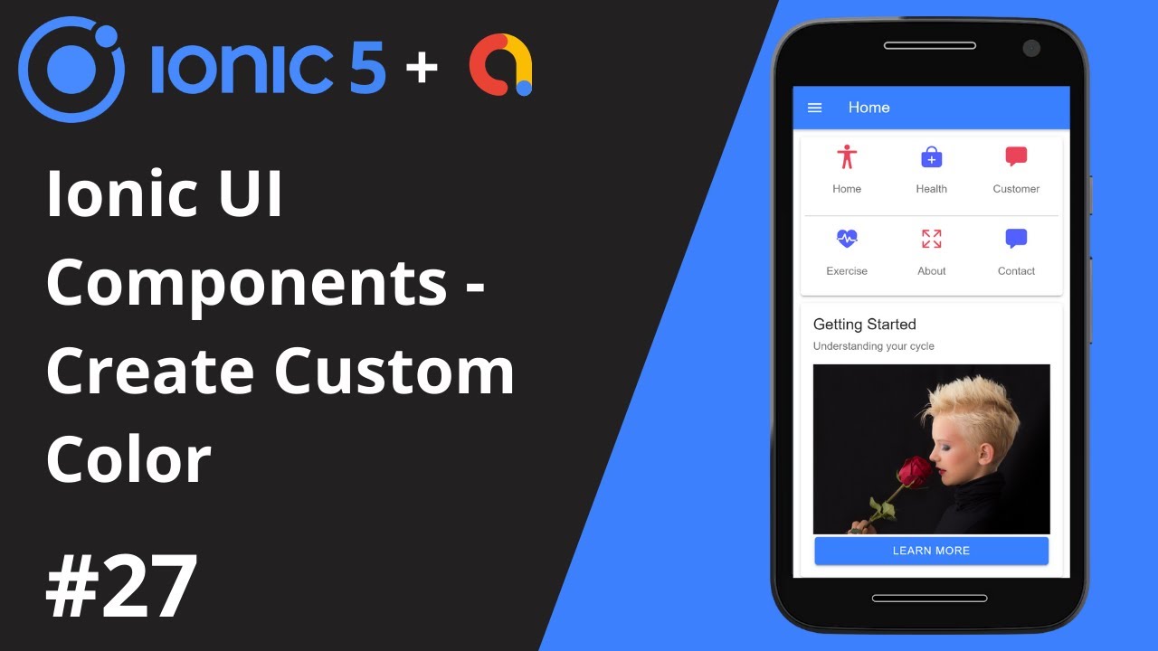 Ionic 5 Tutorial 27 Ionic Ui Component Create Custom Color Youtube