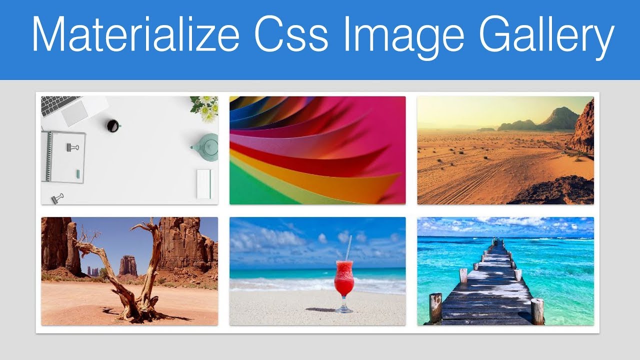 Materialize Css Responsive Image Gallery Youtube