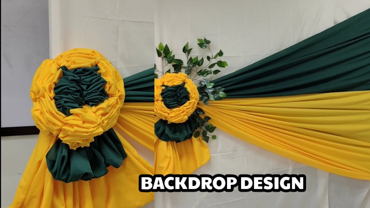 Backdrop Design With Two Colors Combination Full Video Tutorial Youtube