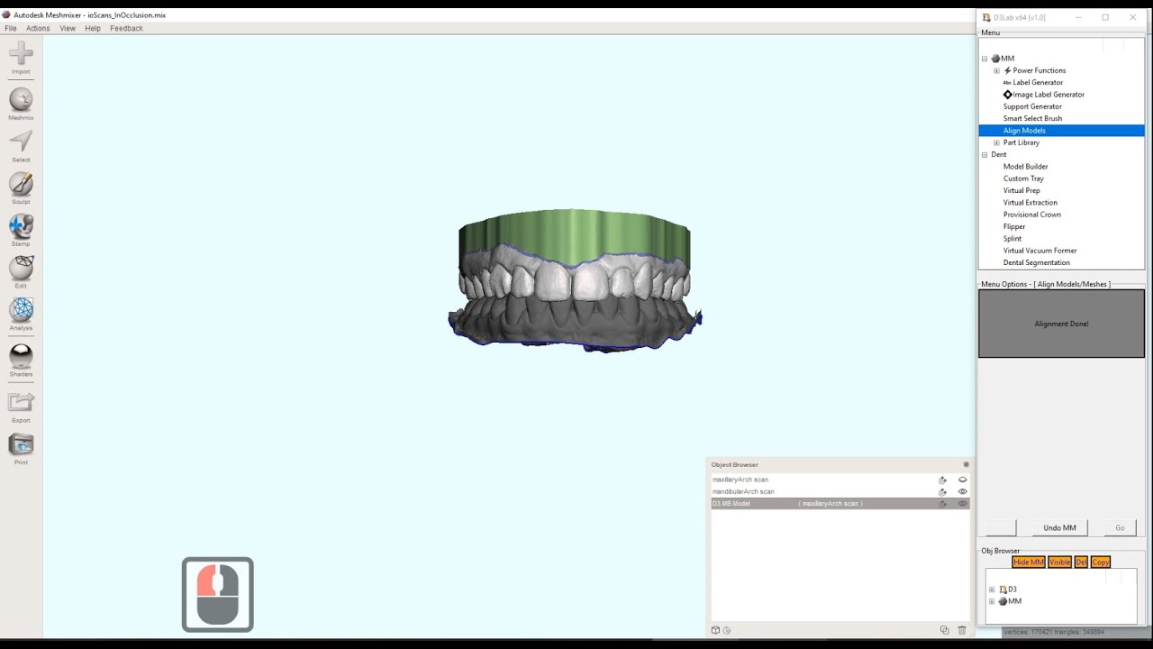 D3lab X64 New Model Builder Plus Mesh Alignment In Meshmixer Youtube