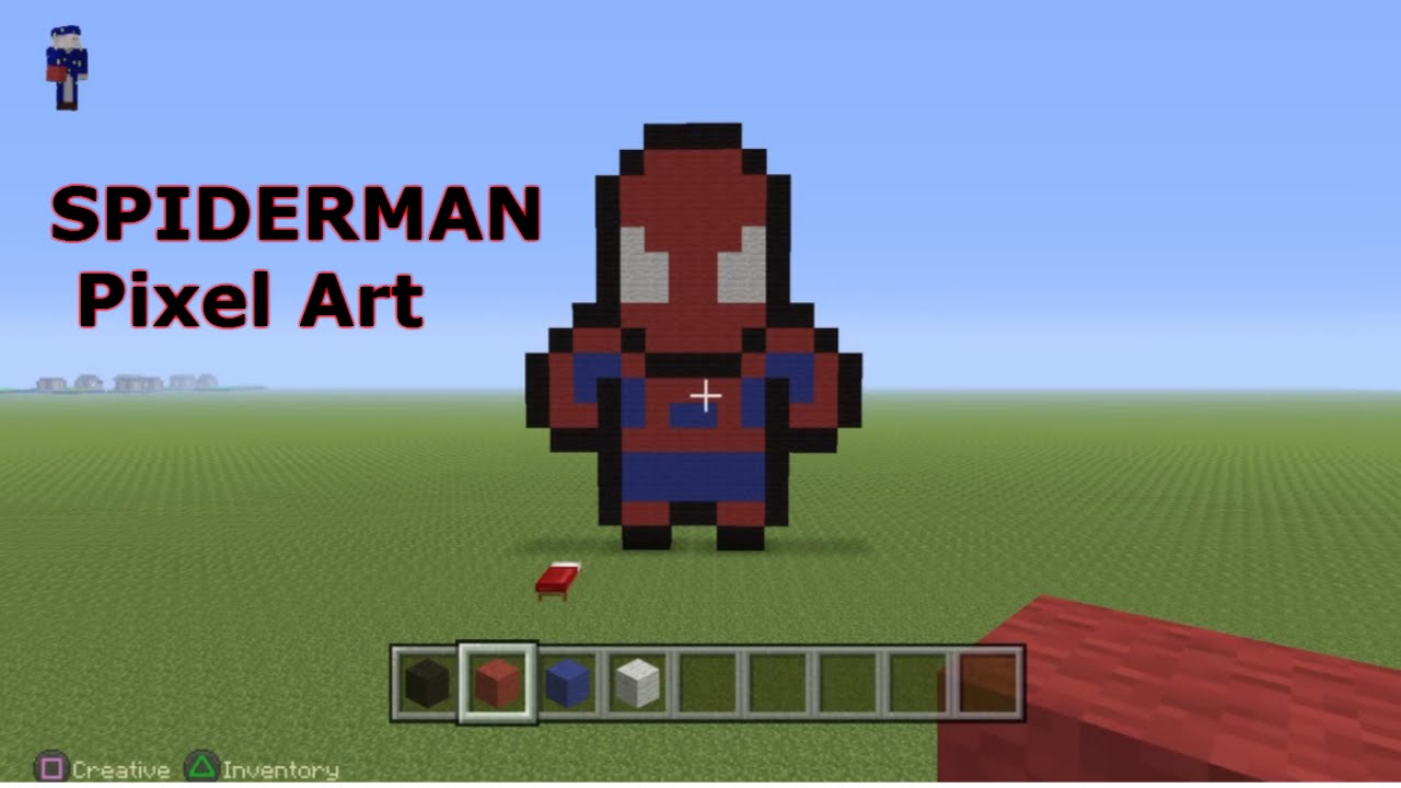 Spider Man Pixel Art Tutorial Minecraft