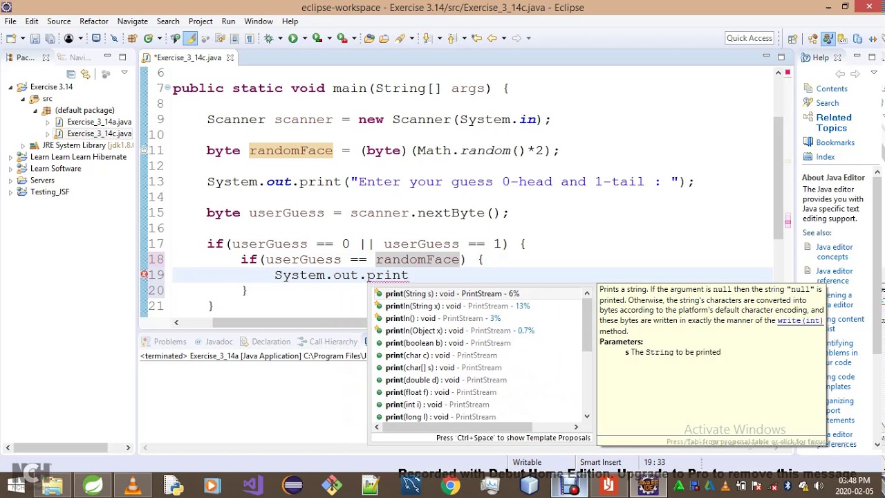 Introduction To Java Programming Exercise 3 14c Youtube