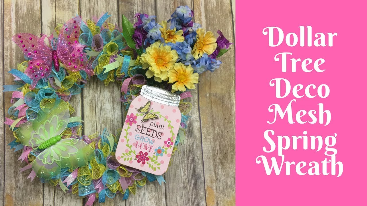 Wonderful Wreaths Dollar Tree Deco Mesh Spring Wreath Youtube