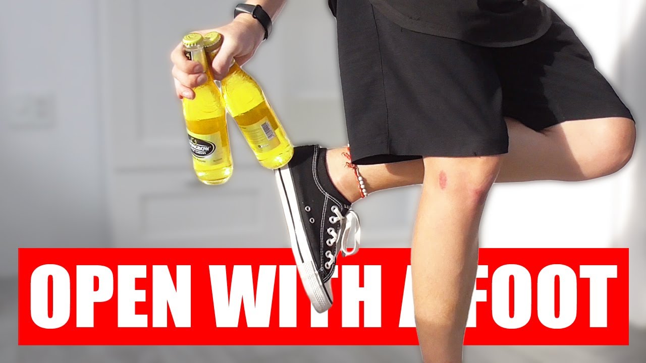 Learning How To Open A Beer Bottle With A Foot Kick Youtube