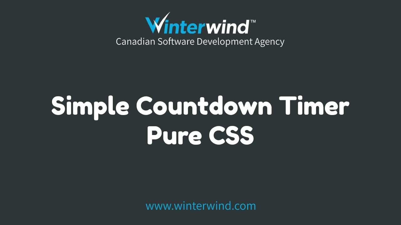 Pure Css Simple Countdown Timer Youtube