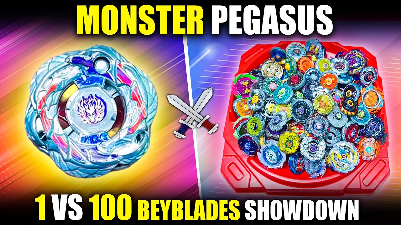1 Vs 100 Beyblade Battle Samurai Pegasus Vs 100 Beyblade Fight Absolute