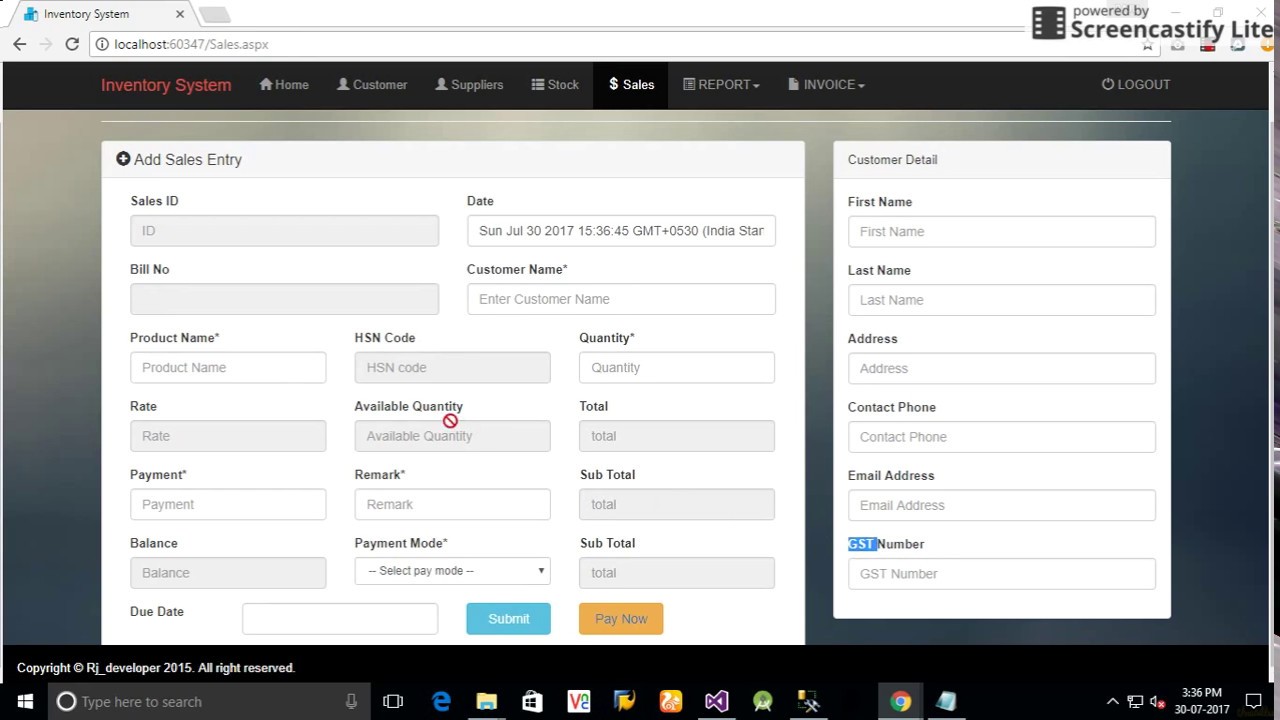 Inventory System With Stock Management Youtube