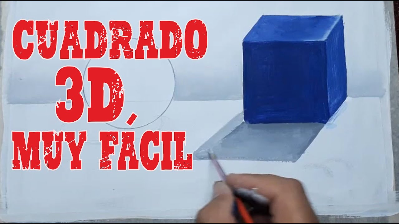 Como Pintar Un Cuadrado 3d Cubo 3d Youtube