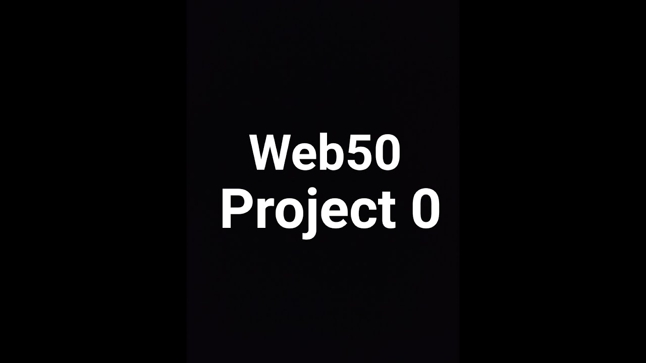 Web50 Project0 Youtube