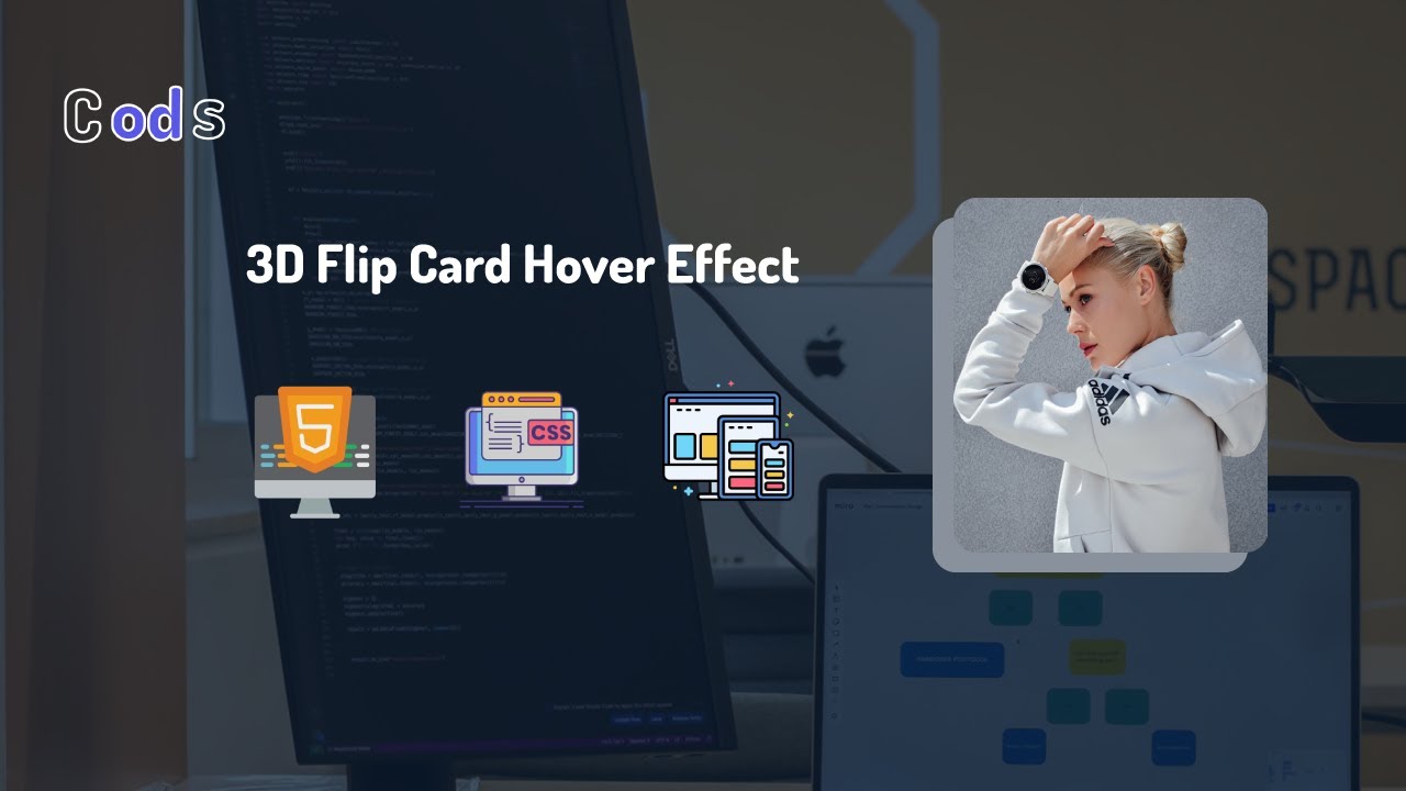 3d Flip Card Effect On Hover Using Only Html Css Youtube