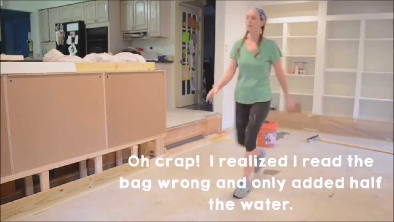 My Experience With Self Leveling Underlayment Youtube
