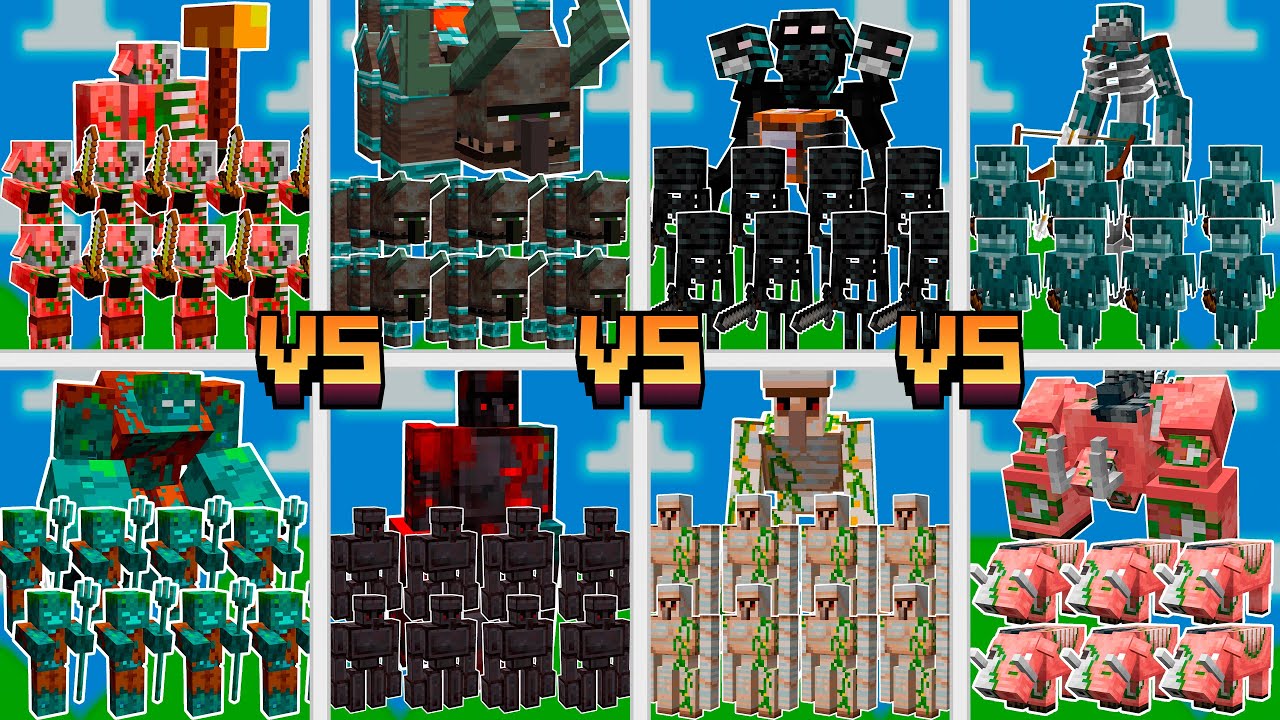 Mutants Battle Minecraft Mob Battle Youtube