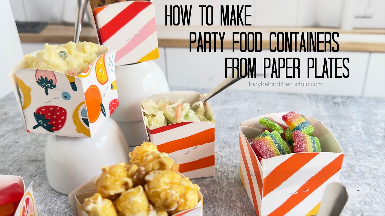 How To Make Party Food Containers From Paper Plates Youtube