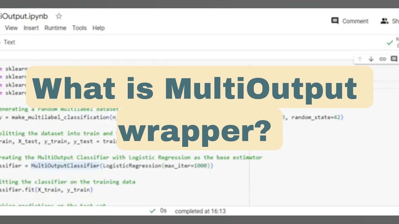 Multi Label Classification Using Multioutput Wrapper Sklearn Youtube