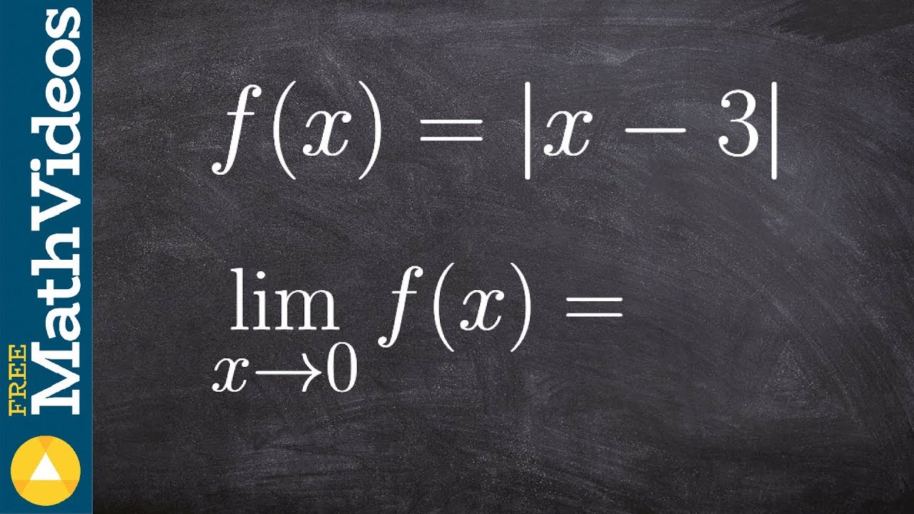 Evaluate The Limit Of An Absolute Value Function By Direct Substitution