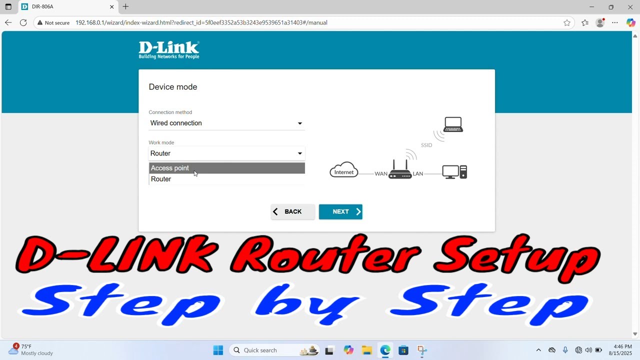 D Link Router Setup And Full Configuration And Setup D Link Dir 806a
