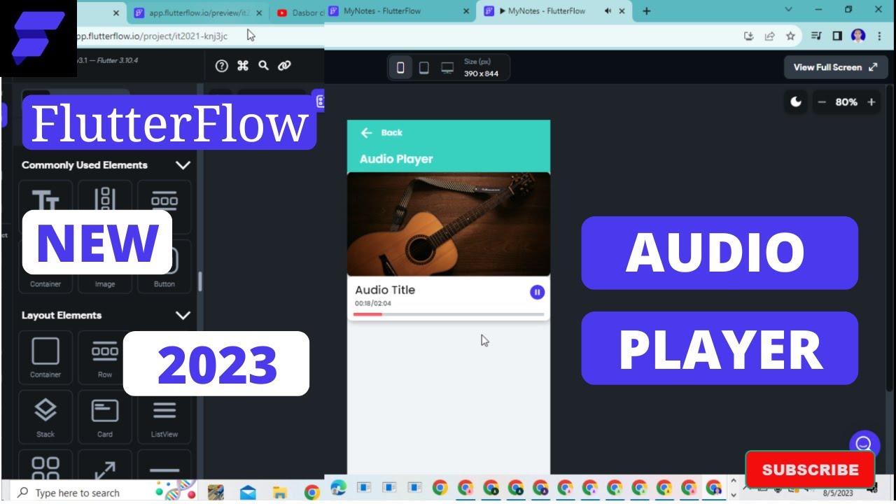 Flutterflow New 2023 Audio Player Widget Youtube