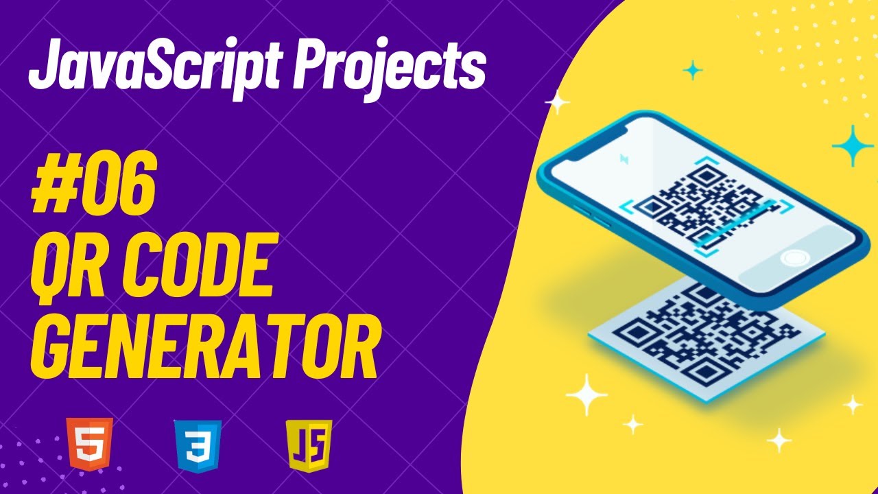 Javascript Projects 6 Qr Code Generator Youtube