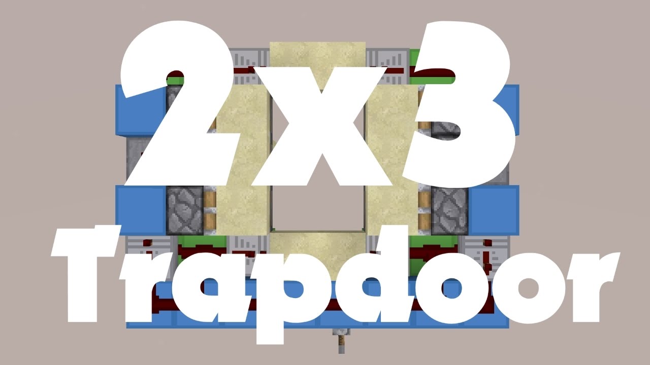 Minecraft 2x3 Hidden Piston Trapdoor Youtube