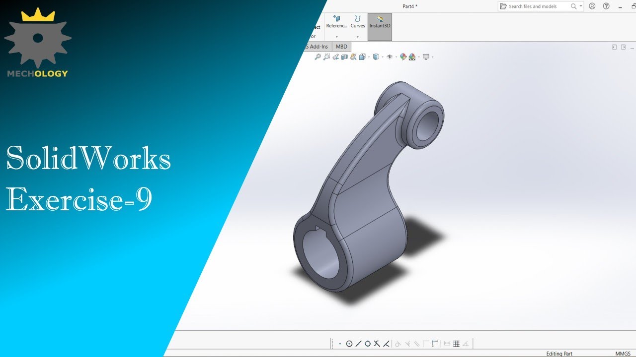 Solidworks Exercise 9 Solidworks Tutorial 9 Youtube