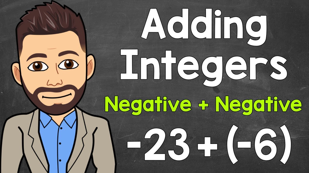 Adding Integers Adding Two Negative Integers Negative Negative