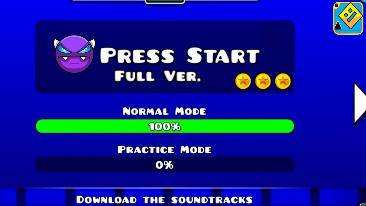 Geometry Dash Press Start Full Version Youtube