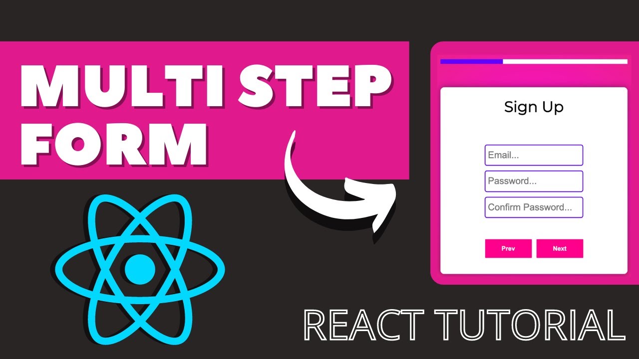 Reactjs Multi Step Form Tutorial React Hooks Tutorial Youtube