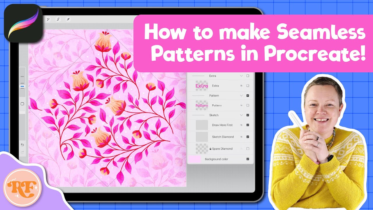 How To Make Seamless Patterns In Procreate Using A Diamond Method