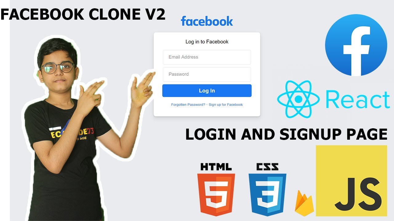 рџљђрџљђ Login And Signup Page Facebook Clone V2 In React Js Including