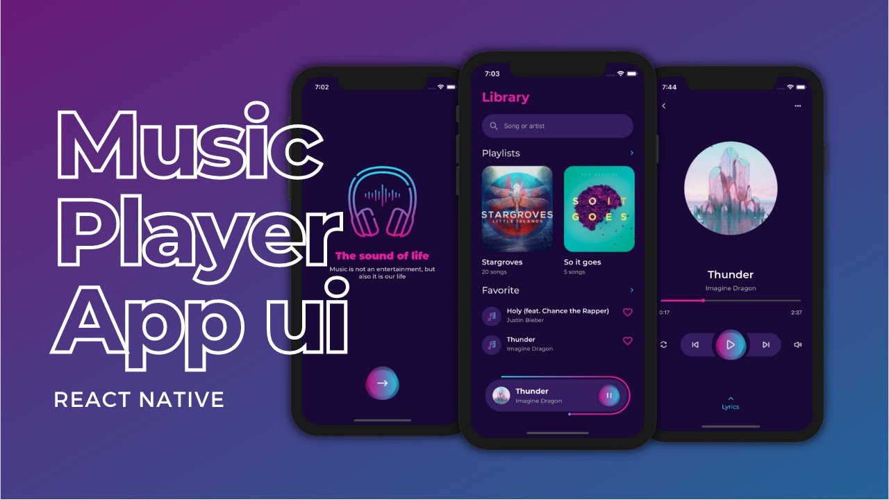 Music Player App Ui With React Native Youtube