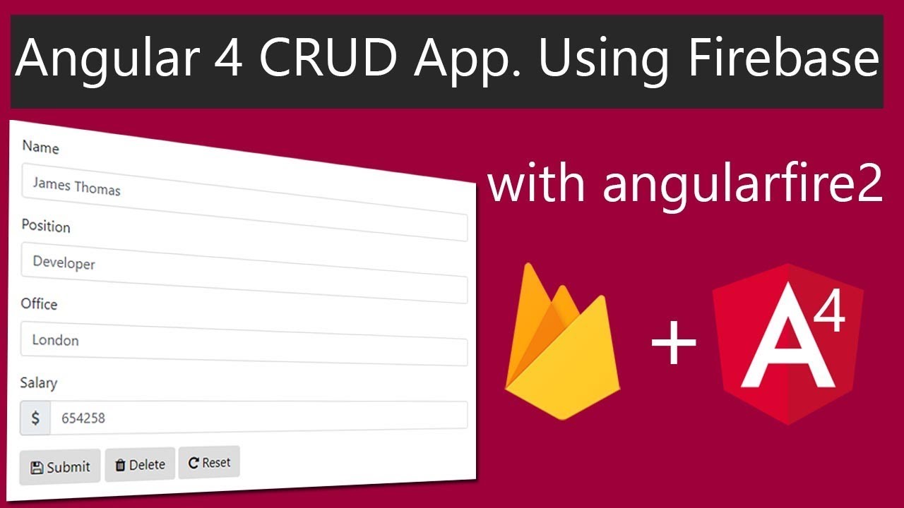 Angular 4 Crud Application Using Firebase Youtube