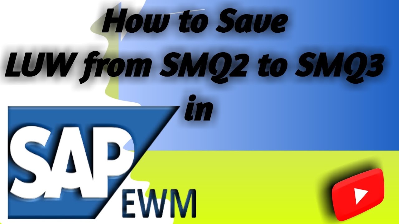 How To Save Smq2 Queue In Sap Youtube
