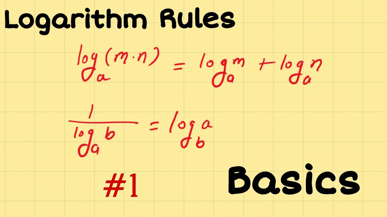 What Is Logarithm Rules Basics Part 1 Youtube