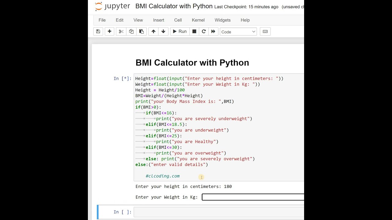 Day 9 Bmi Calculator With Python Youtube