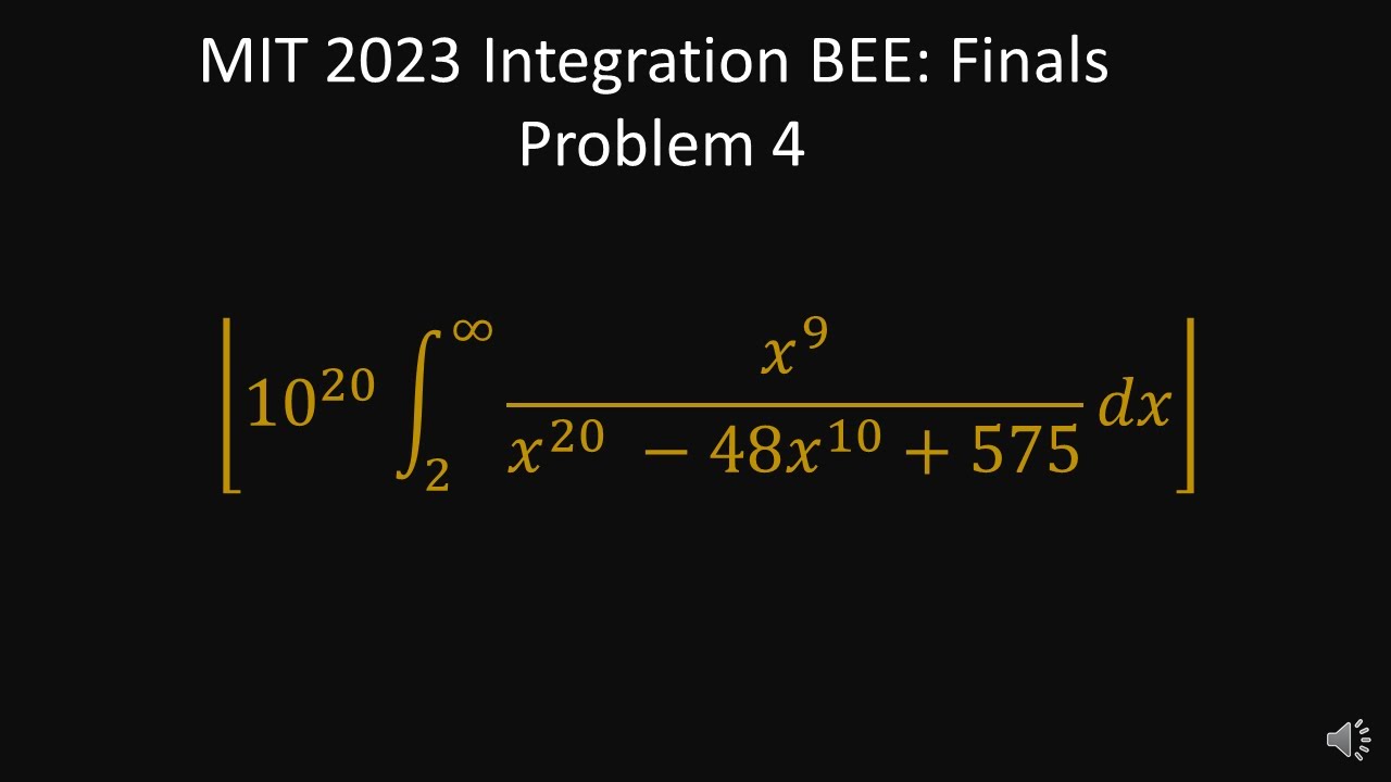 Mit 2023 Integration Bee Finals Problem 4 Youtube