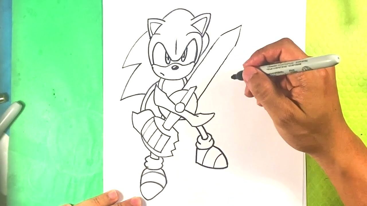 How To Draw Sonic And The Black Knight Step By Step