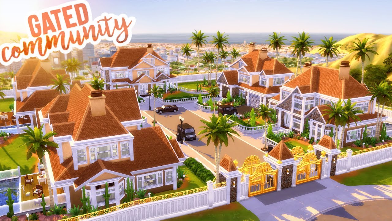 Gated Community The Sims 4 Speed Build Youtube