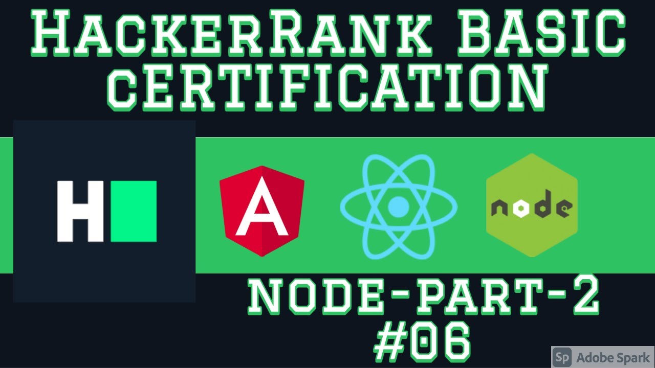 Hackerrank Node Js Basic Certification Part 2 Youtube