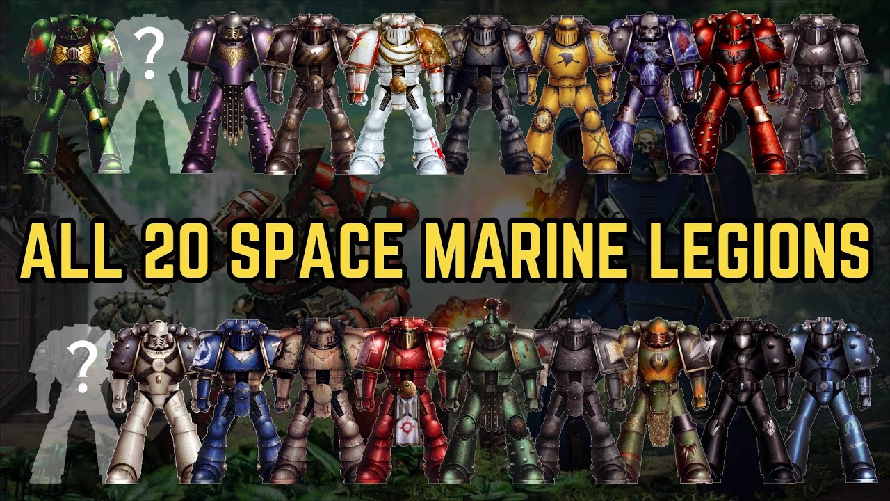 All 20 Space Marine Legions The Great Crusade Space Marine Series