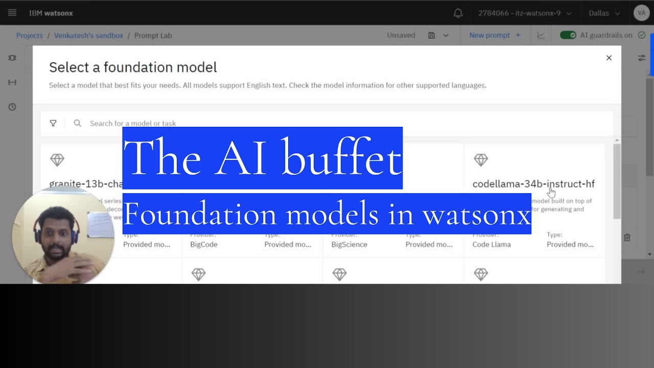 All You Can Have Ai Buffet Foundation Models In Watsonx Youtube
