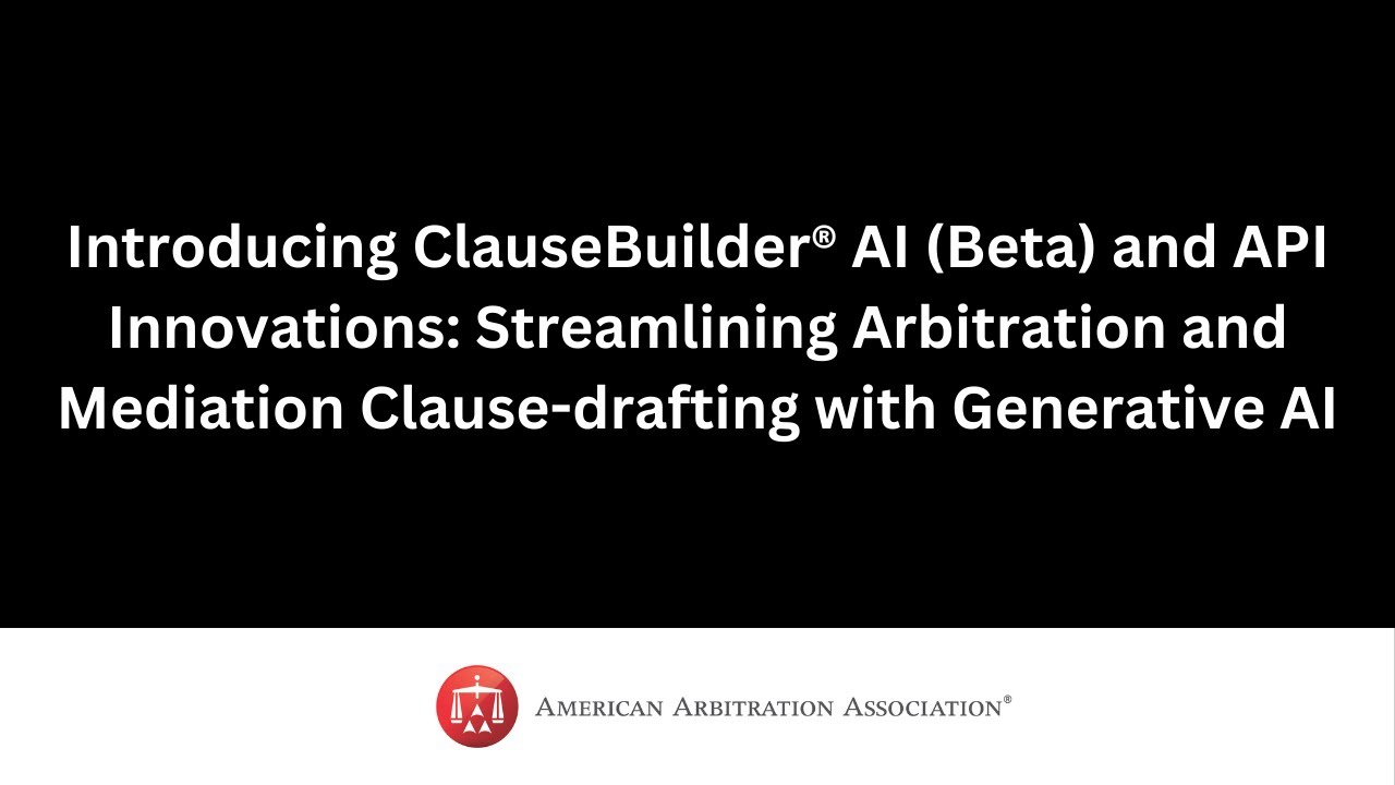 Clausebuilder Ai Beta And Api Innovations Youtube