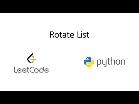 Leetcode Rotate List Python Youtube