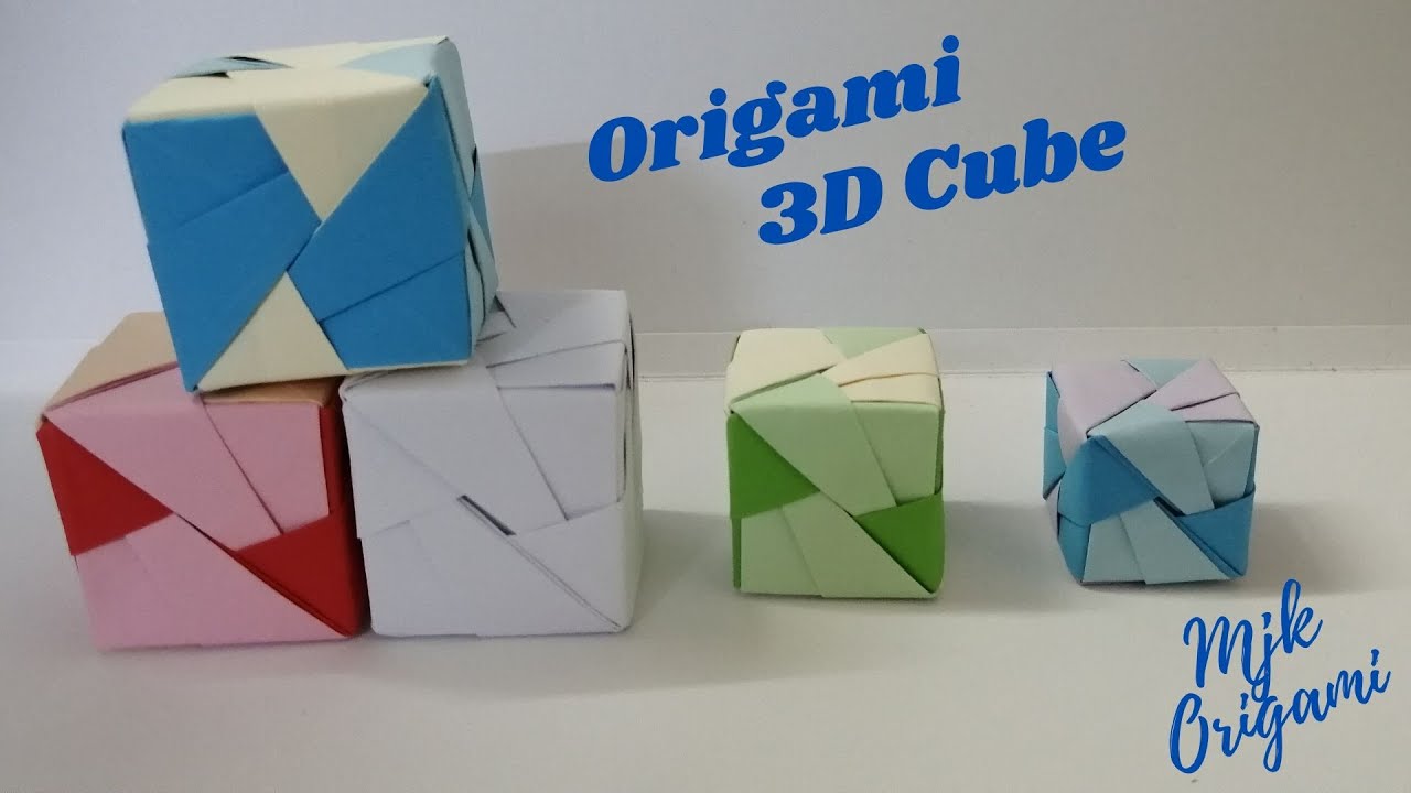 Tutorial Origami Easy 3d Cube Youtube